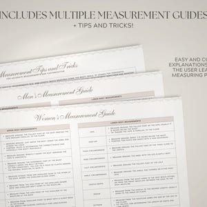 Beginner Friendly Body Measurement Chart and Guide Editable Men and ...