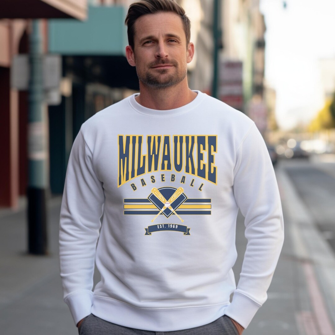 Vintage Sweatshirt, Vintage Milwaukee Baseball Sweatshirt, Retro ...
