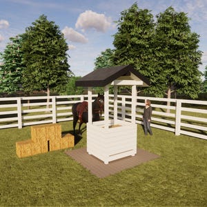 Custom Sized Horse Hay Hut. Drawings Made With a Different Size Than ...