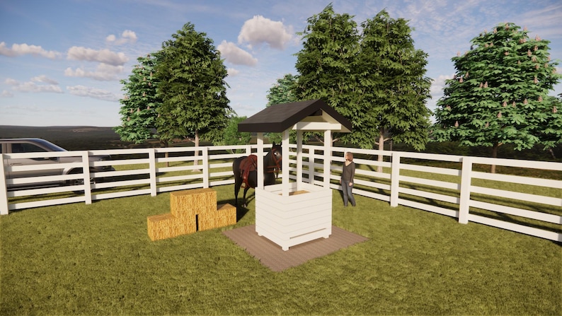 Custom Sized Horse Hay Hut. Drawings Made With a Different Size Than ...