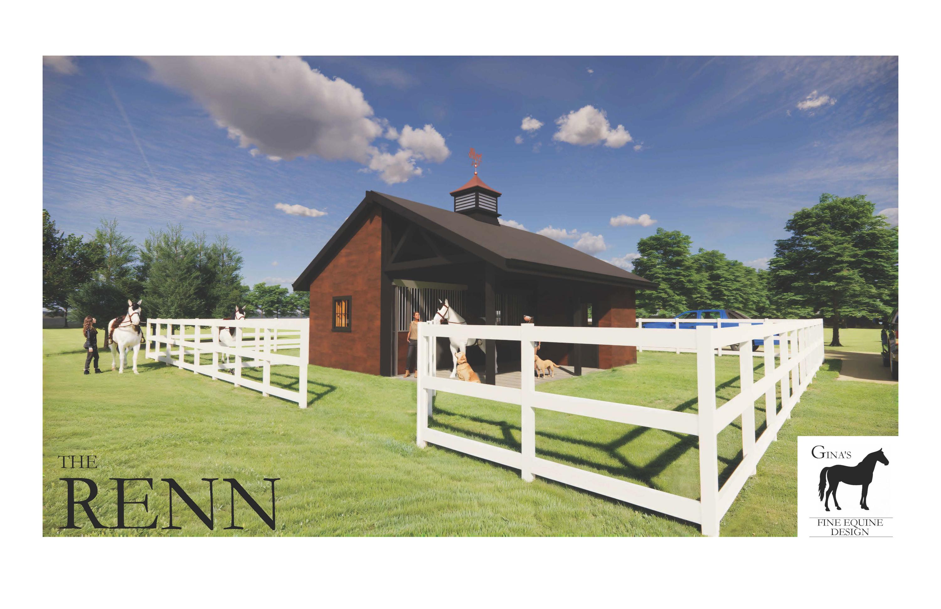 Horse Barn-two Stall Wood Barn With Small Tack and Feed Room. Barns on ...