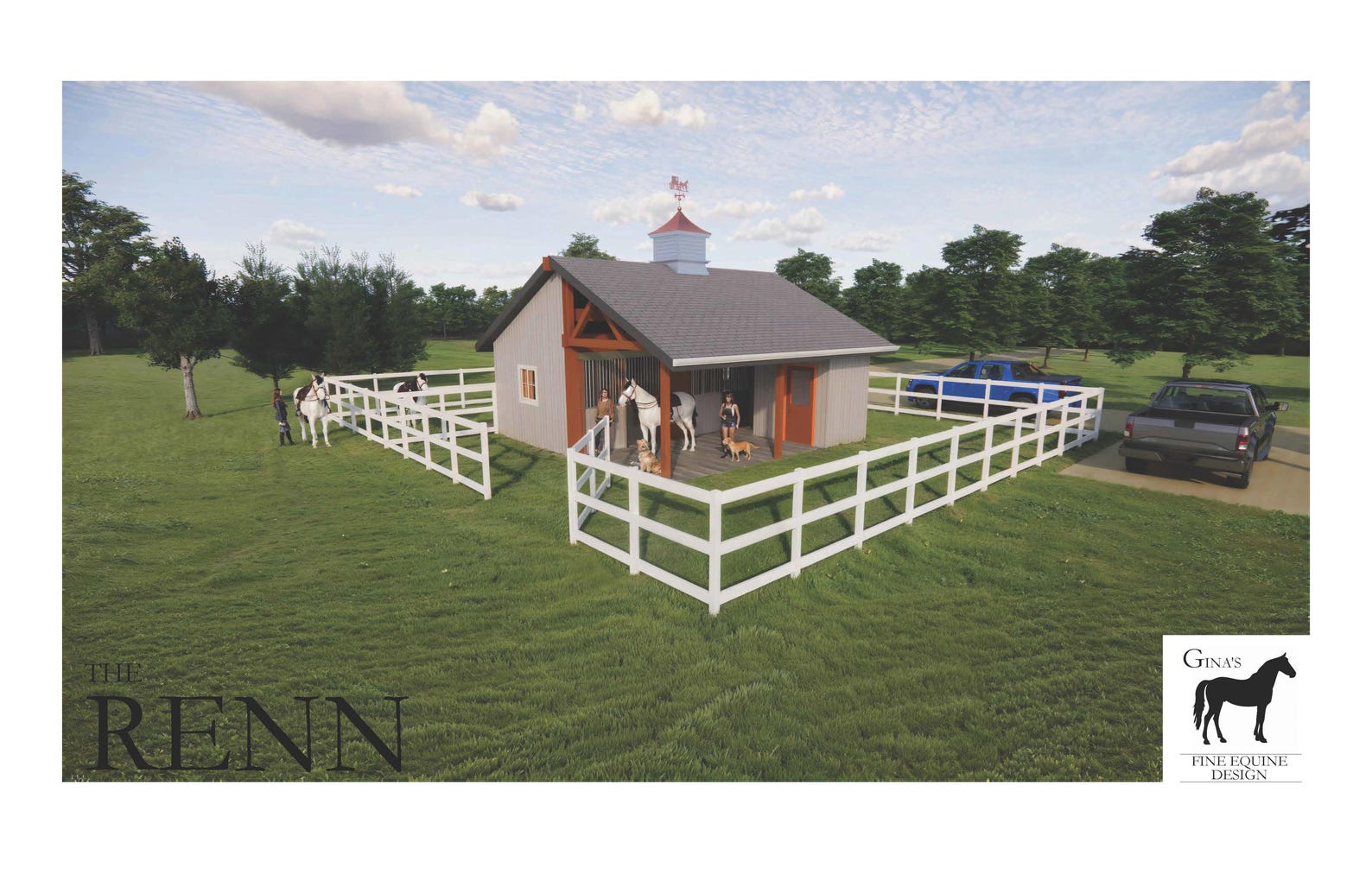 Horse Barn-two Stall Wood Barn With Small Tack and Feed Room. Barns on ...