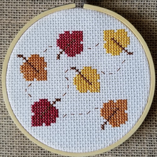 Autumn Leaves Cross Stitch Pattern - Etsy