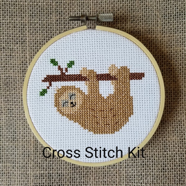 Sloth Cross Stitch - Etsy