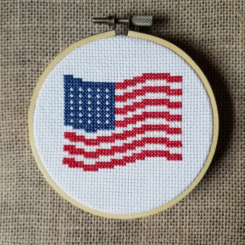 Patriotic Cross Stitch - Etsy