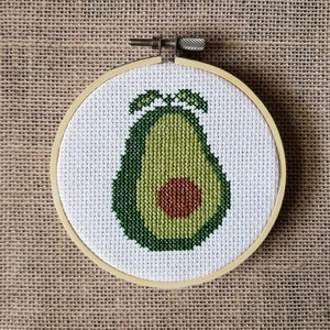 Counted Cross Stitch Avocado Pattern - PDF Download - Etsy