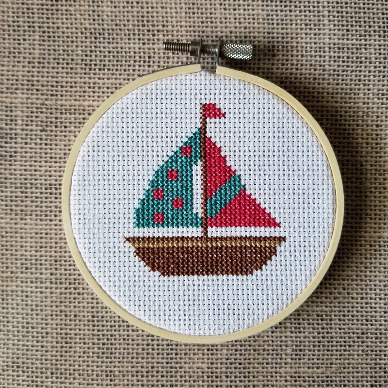 Cross Stitch Pattern Boat - Etsy