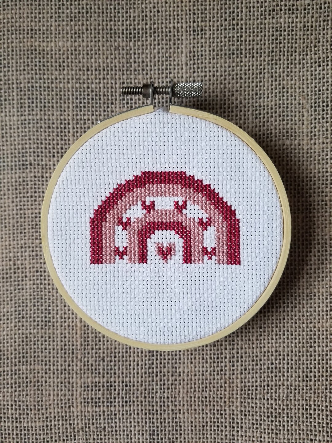 Counted Cross Stitch Heart Rainbow Pattern - PDF Download - Etsy