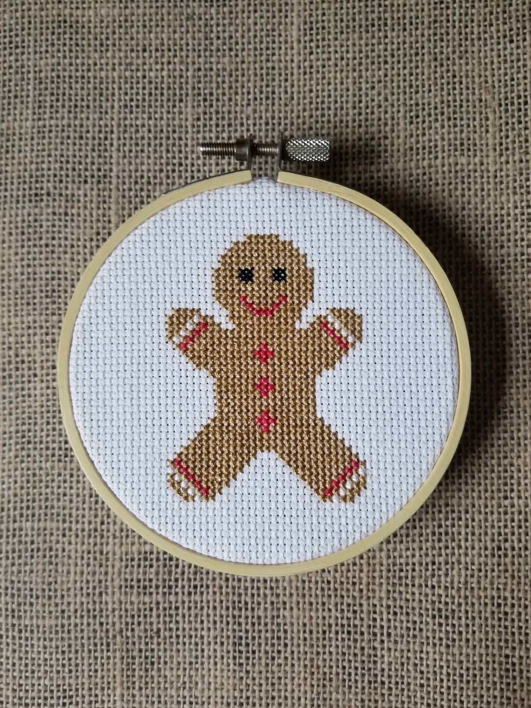 Counted Cross Stitch Gingerbread Man Pattern PDF Download - Etsy