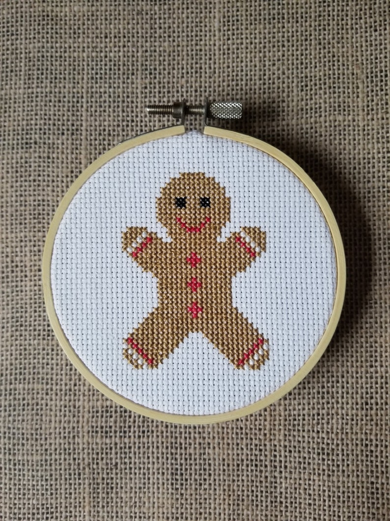 Counted Cross Stitch Gingerbread Man Pattern PDF Download - Etsy