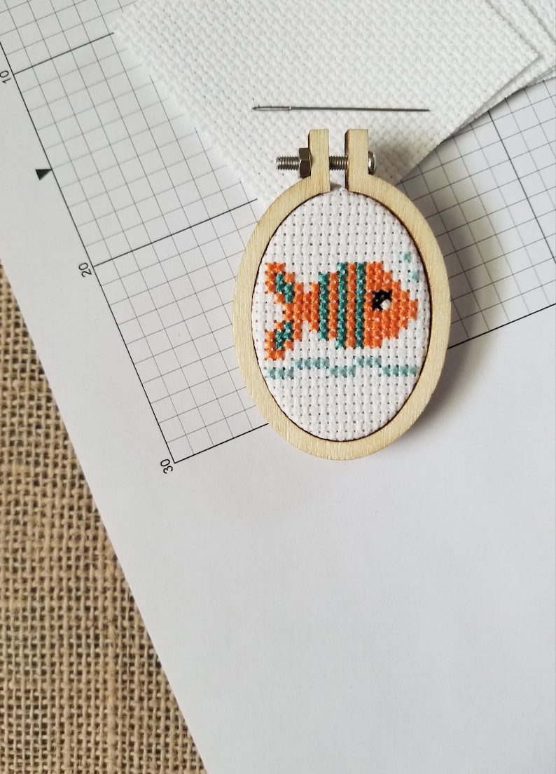 Counted Cross Stitch Fish and Ocean Fish Minis 2 Patterns - PDF ...