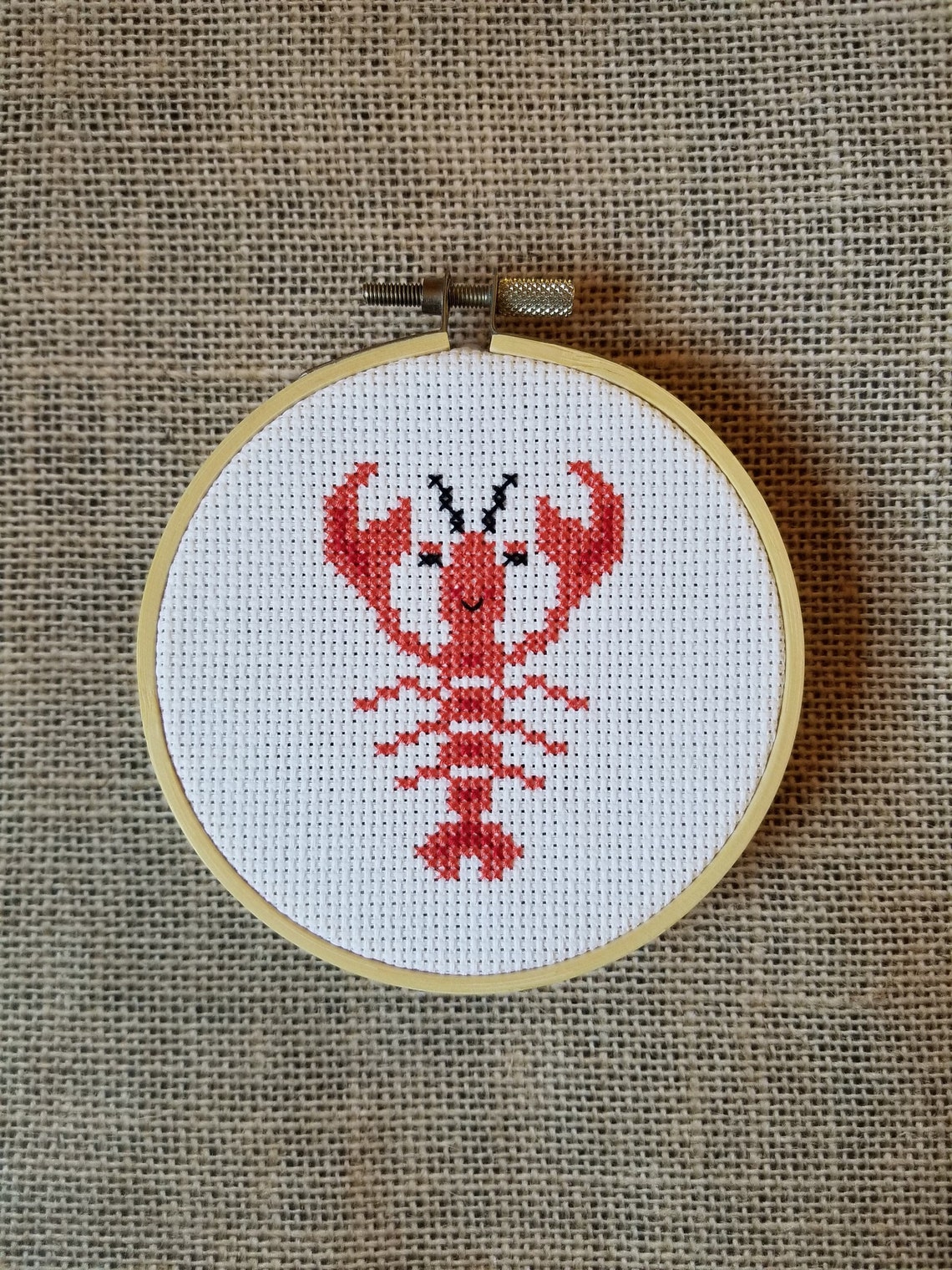 Counted Cross Stitch Lobster Pattern PDF Download - Etsy