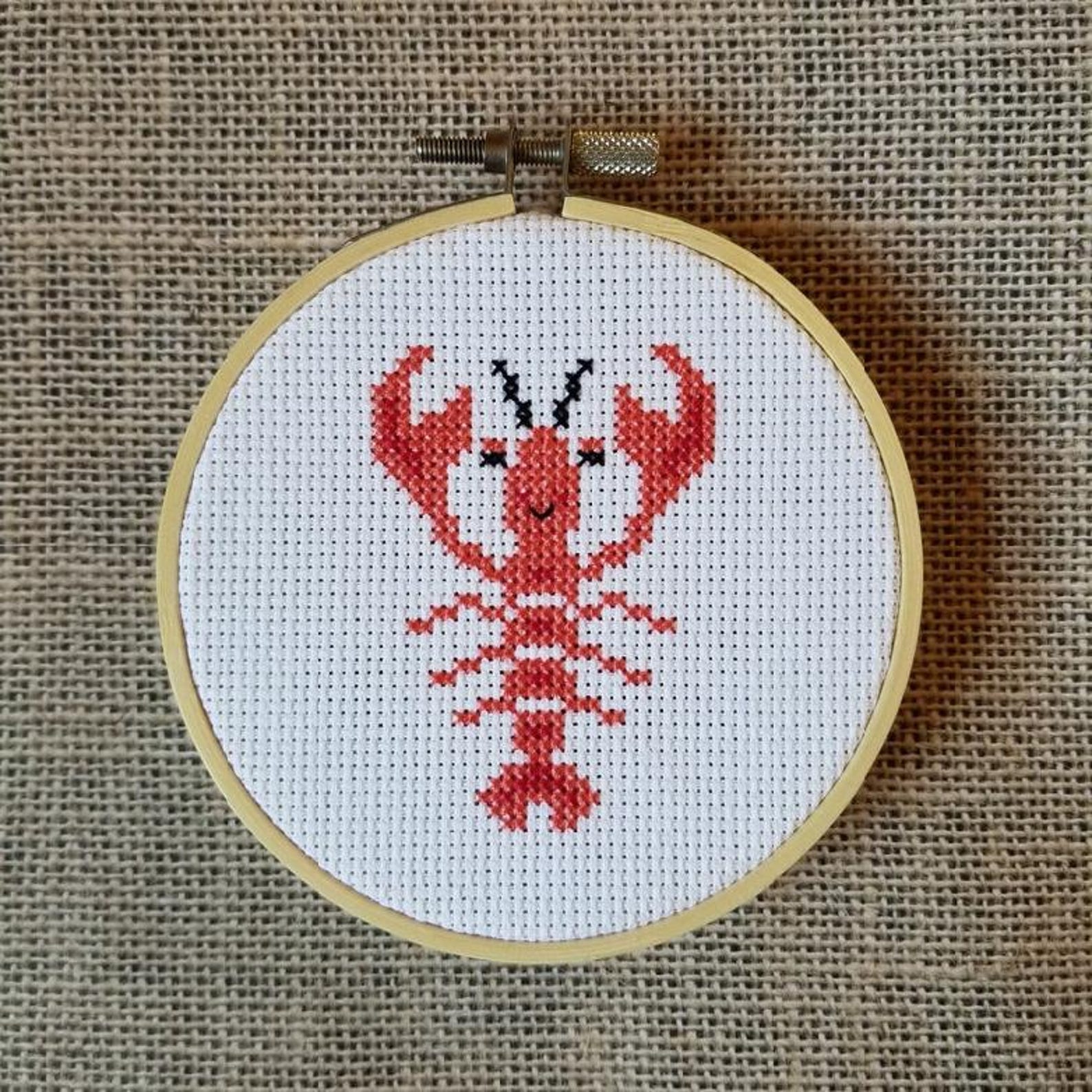 Counted Cross Stitch Lobster Pattern - PDF Download - Etsy UK