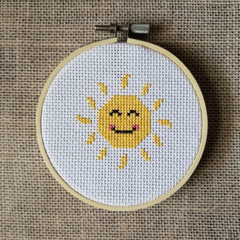 Cross Stitch Button - Etsy
