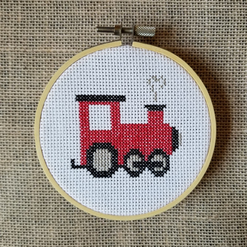 Cross Stitch Train - Etsy