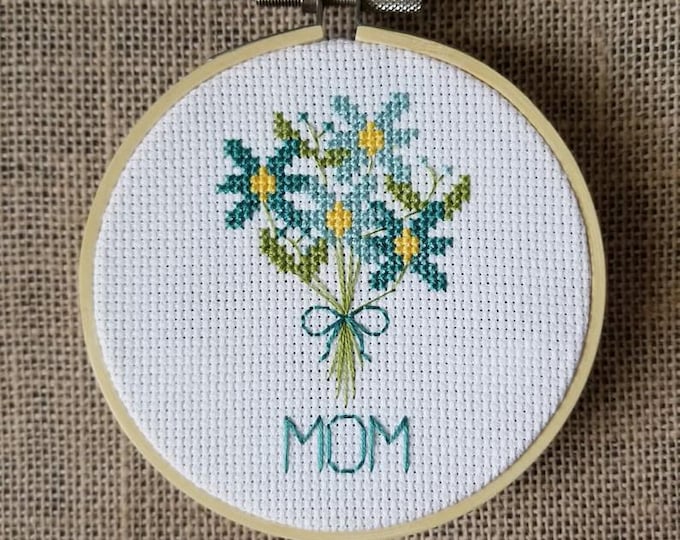 DIY Mama Ooh Mother's Day Cross Stitch PATTERN. Counted Cross Stitch ...