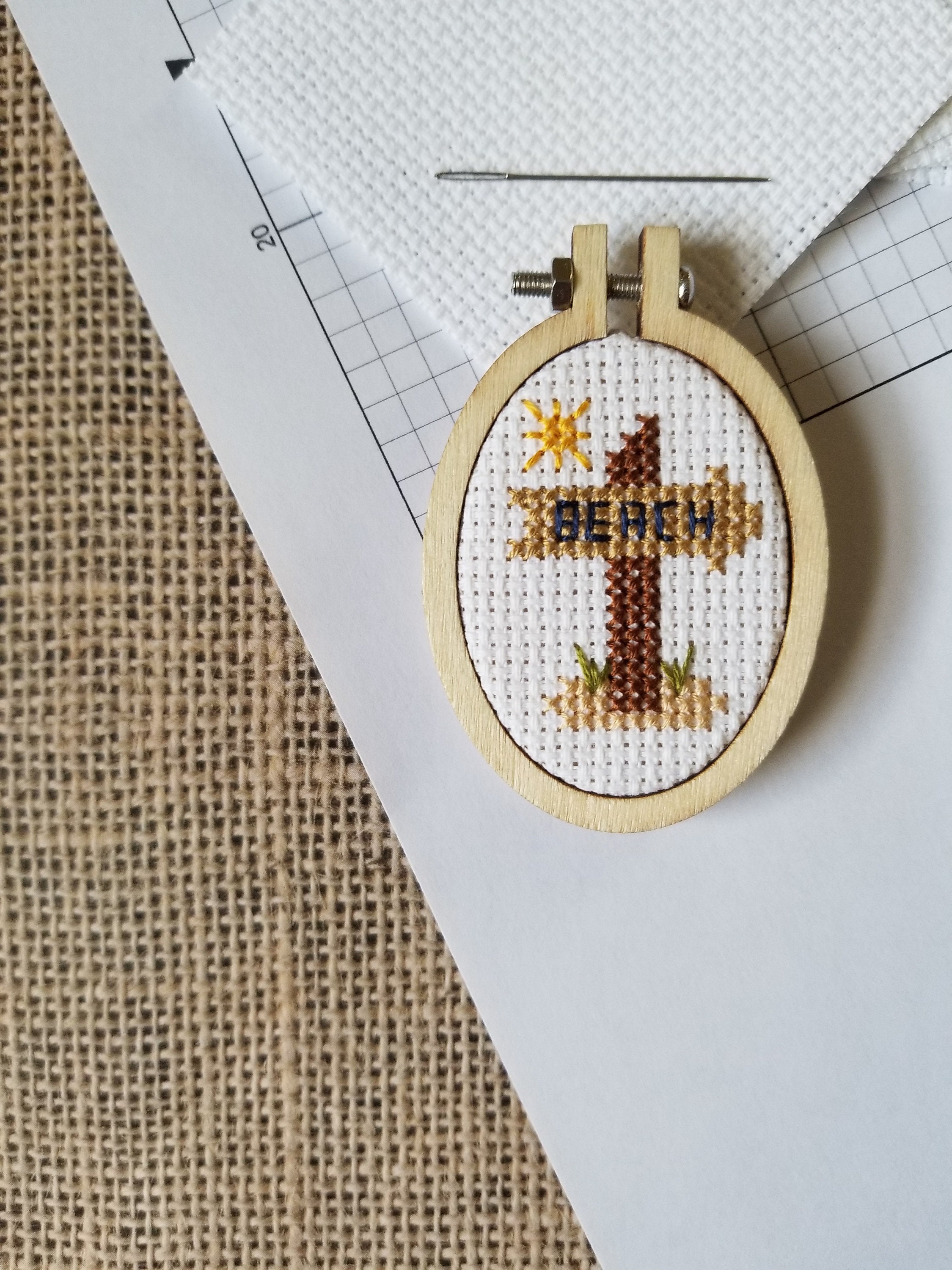 Counted Cross Stitch Beach Sign and Sand Pail Minis 2 Patterns - PDF ...