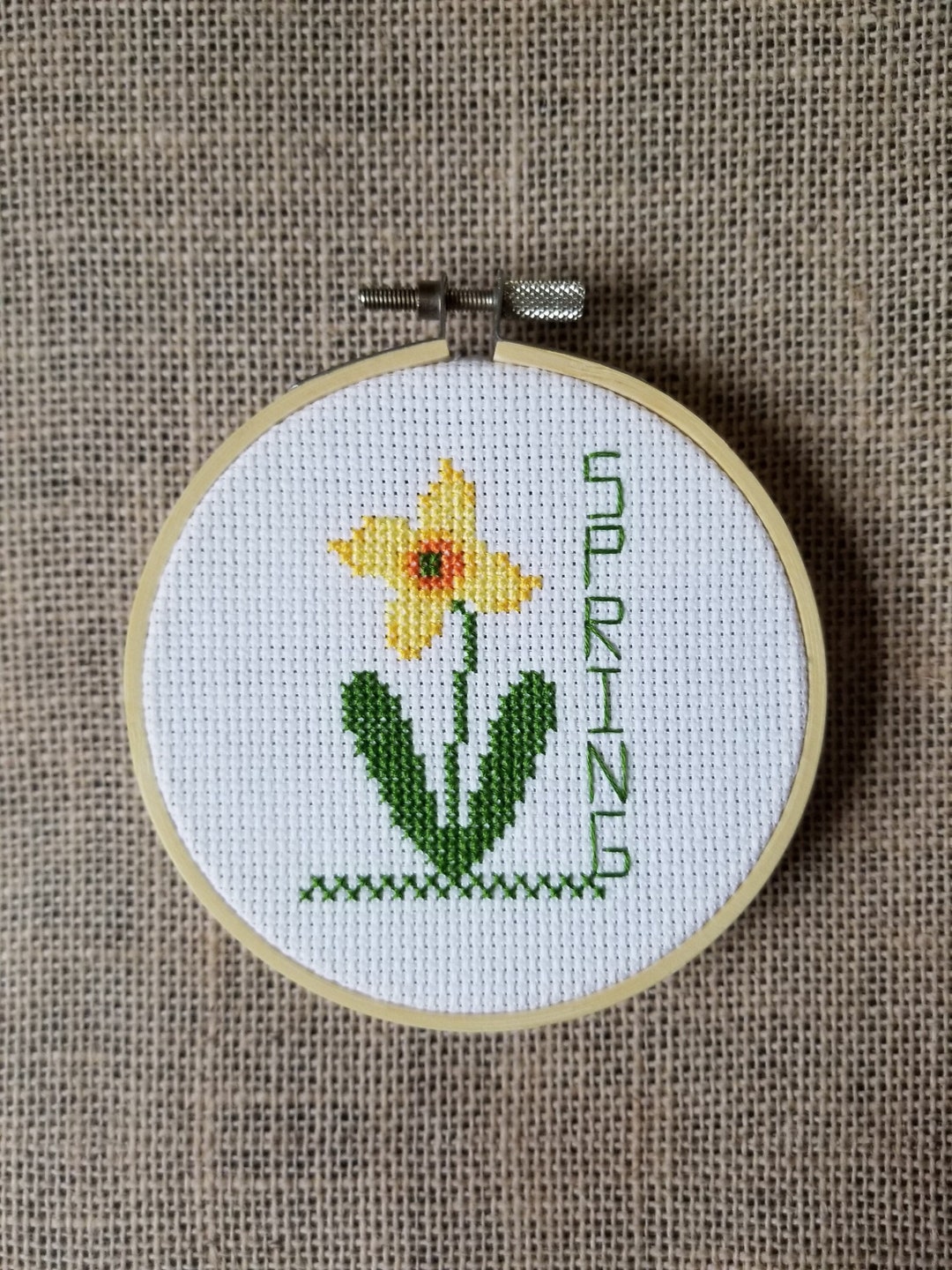 Counted Cross Stitch Spring Daffodil Pattern - PDF Download - Etsy