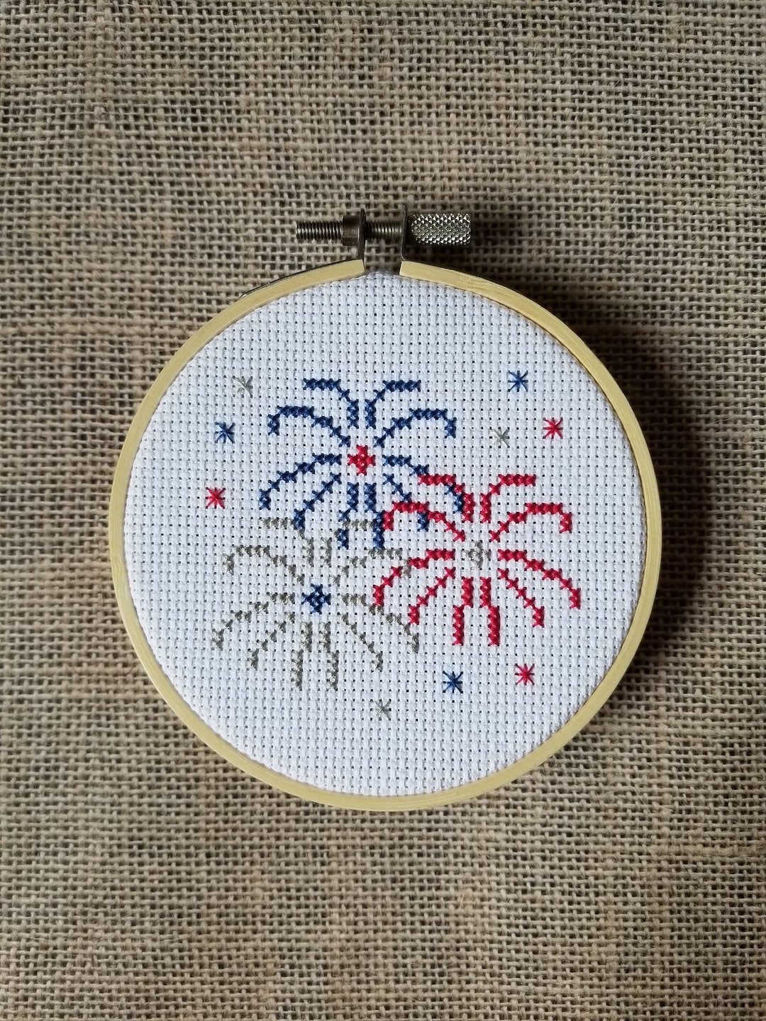 Counted Cross Stitch Fireworks Pattern - PDF Download - Etsy