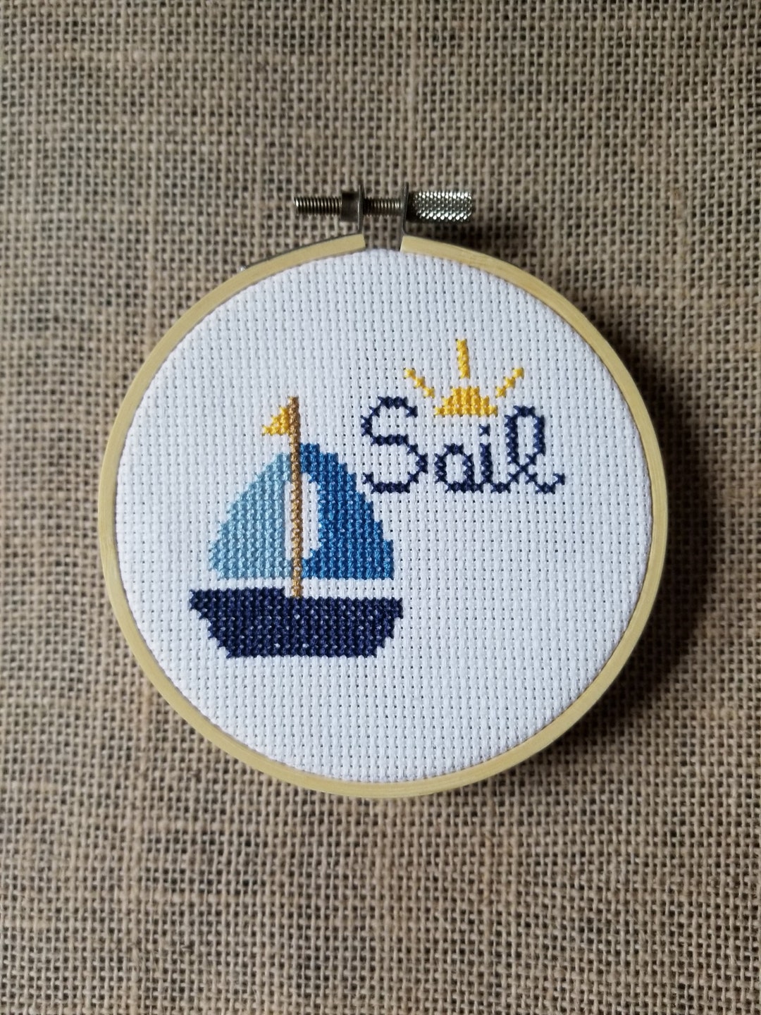 Counted Cross Stitch Sailboat Sail Pattern - PDF Download - Etsy