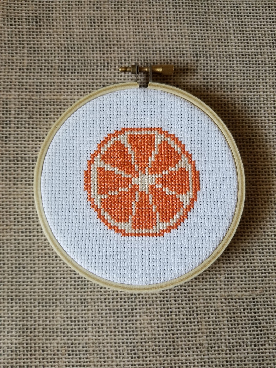 DIY Counted Cross Stitch Orange Slice Small Pattern - PDF Download - Etsy