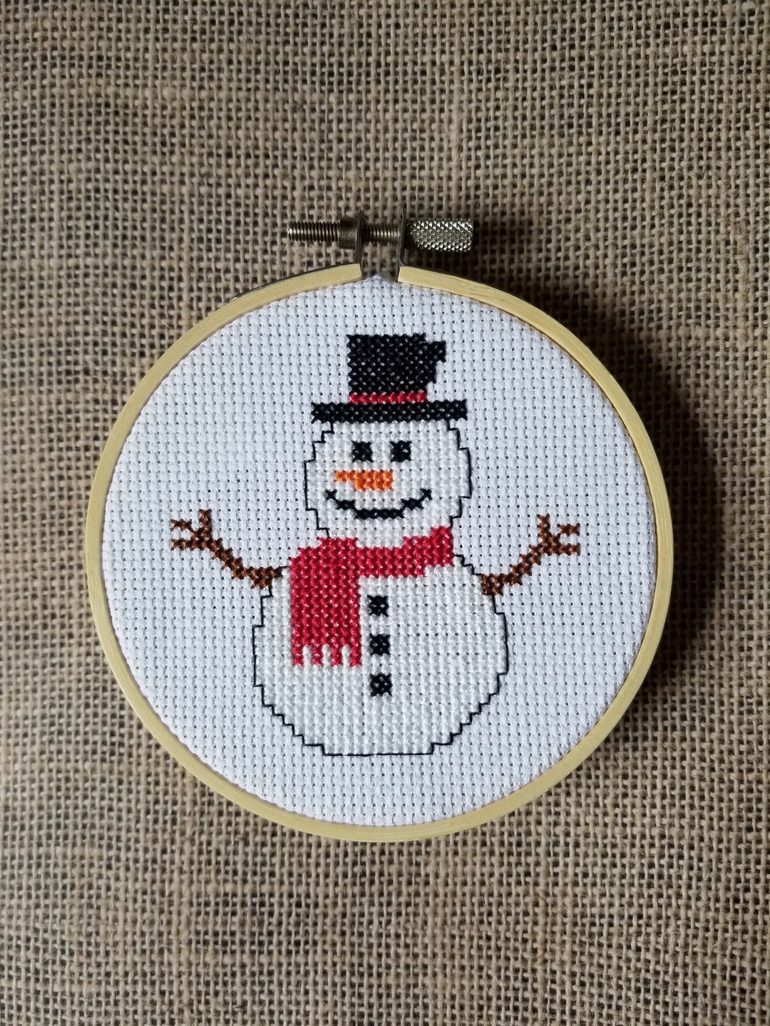 Counted Cross Stitch Snowman Pattern - PDF Download - Etsy