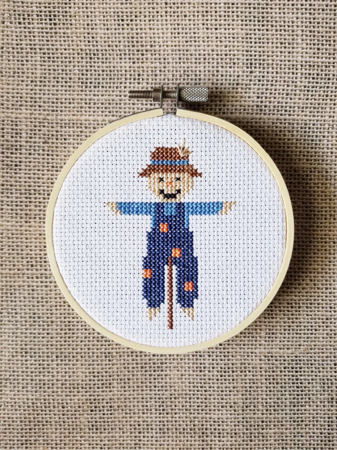 Counted Cross Stitch Scarecrow Pattern - PDF Download - Etsy