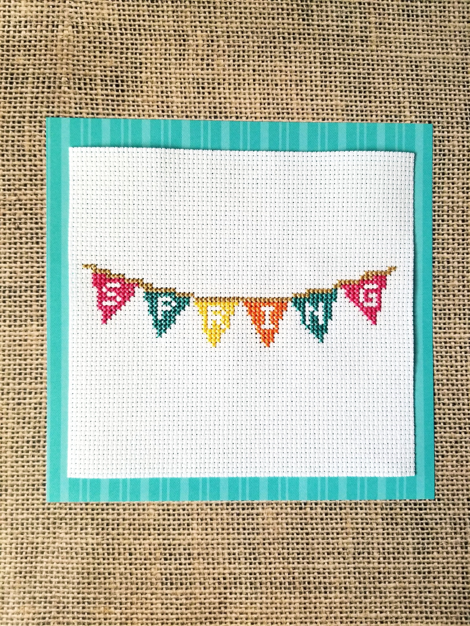 Counted Cross Stitch Spring Banner Pattern PDF Download - Etsy