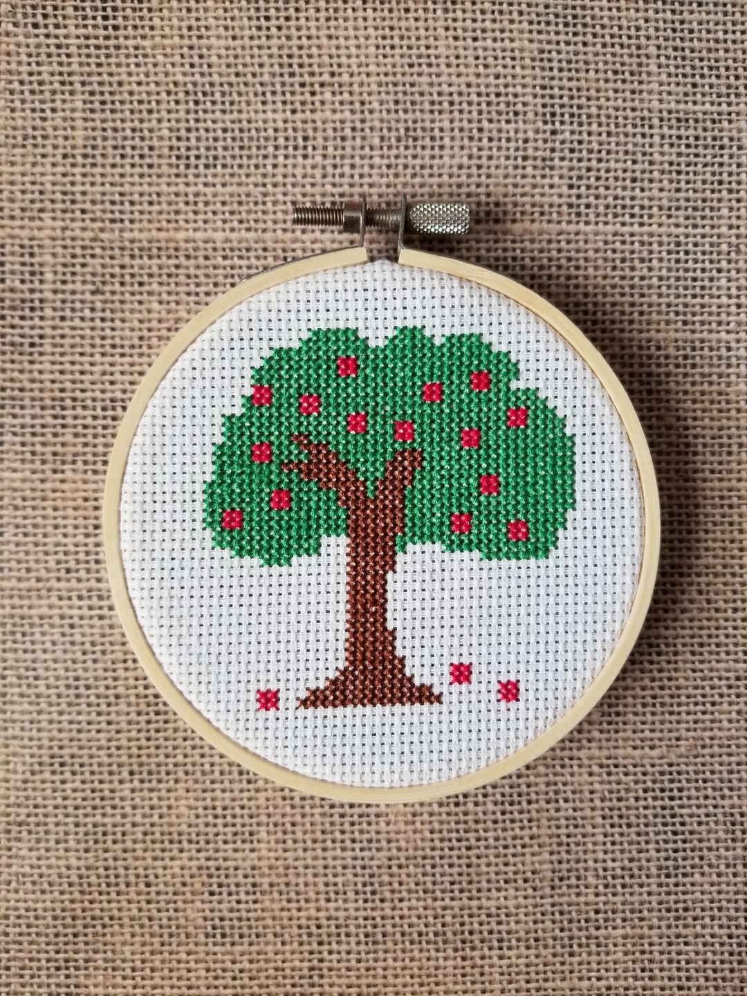Counted Cross Stitch Apple Tree Pattern - PDF Download - Etsy