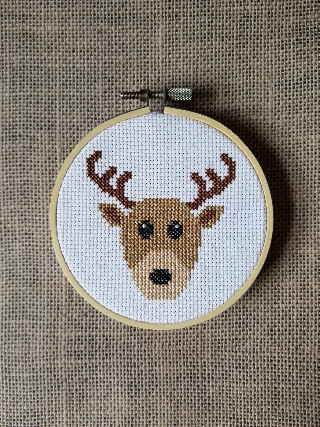 Counted Cross Stitch Reindeer Face Pattern - PDF Download - Etsy