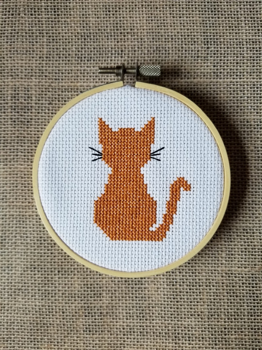 Counted Cross Stitch Cat Silhouette Pattern - PDF Download - Etsy