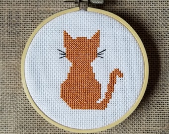 Cat 3 Silhouette Cross Stitch Pattern in Pdf - Etsy
