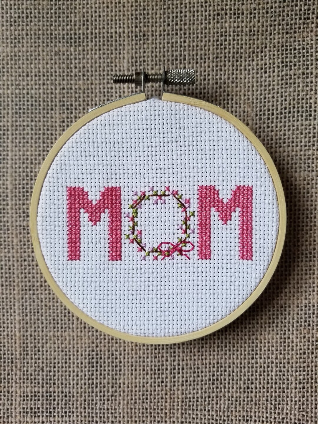 Counted Cross Stitch Mom Wreath Pattern PDF Download - Etsy