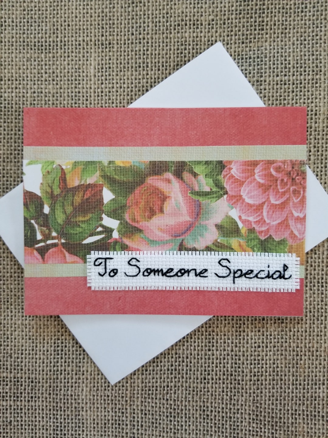 Stitched to Someone Special Blank Greeting Note Card - Etsy