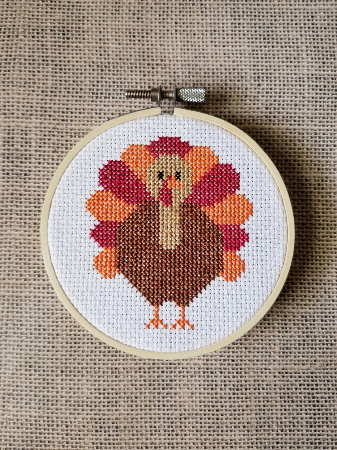 Counted Cross Stitch Fall Turkey Pattern - PDF Download - Etsy