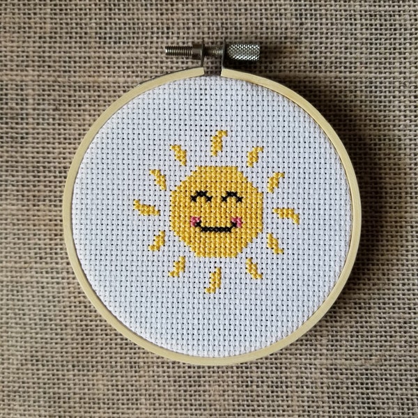 Sun Cross Stitch - Etsy