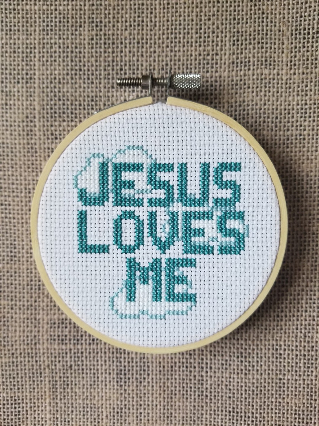 Counted Cross Stitch Jesus Loves Me Pattern - PDF Download - Etsy