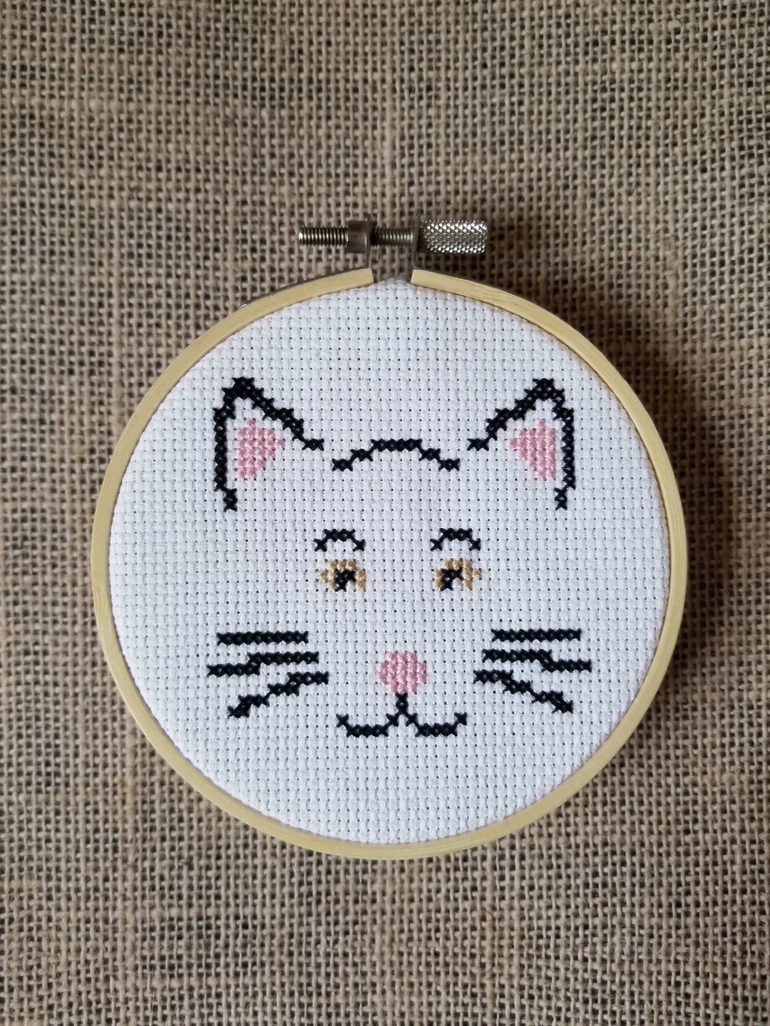 Counted Cross Stitch Cat Face Pattern - PDF Download - Etsy