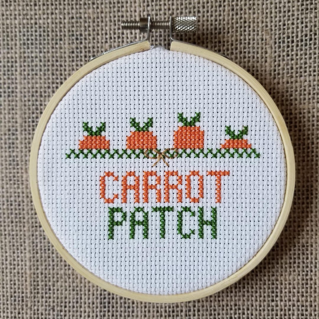 Counted Cross Stitch Carrot Patch Pattern - PDF Download - Etsy