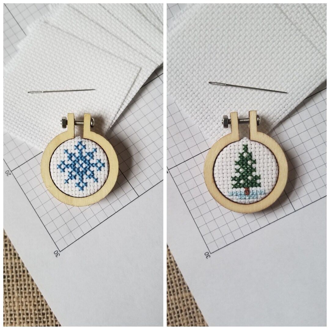 Counted Cross Stitch Snowflake and Winter Tree Minis 2 Patterns - PDF ...