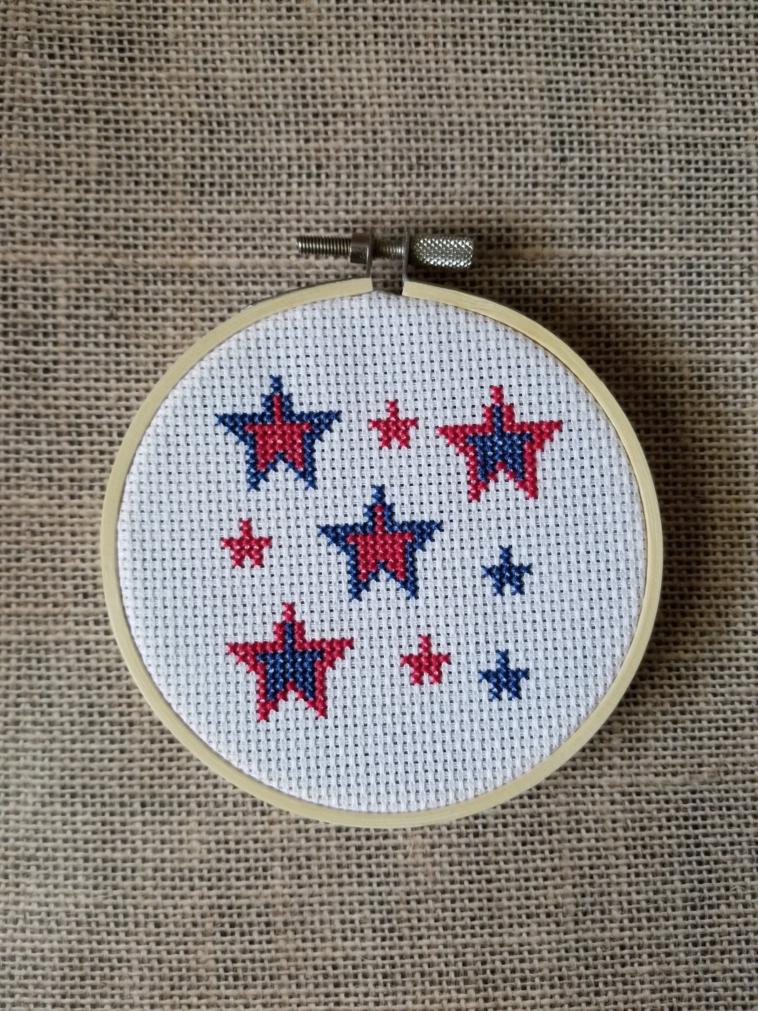 Counted Cross Stitch Patriotic Stars Small Pattern PDF Download - Etsy ...