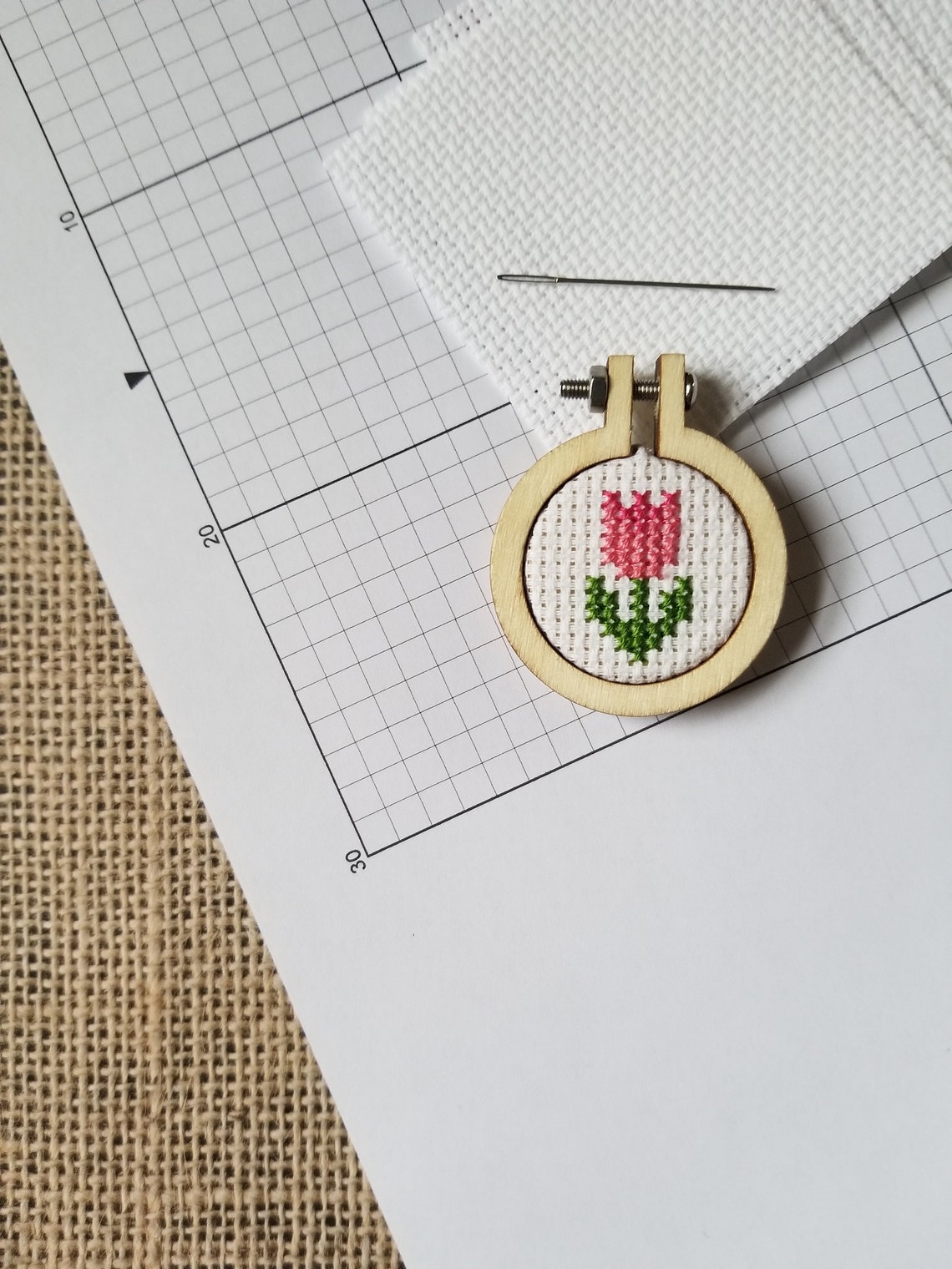 Counted Cross Stitch Tulip and Butterfly Minis 2 Patterns - PDF ...