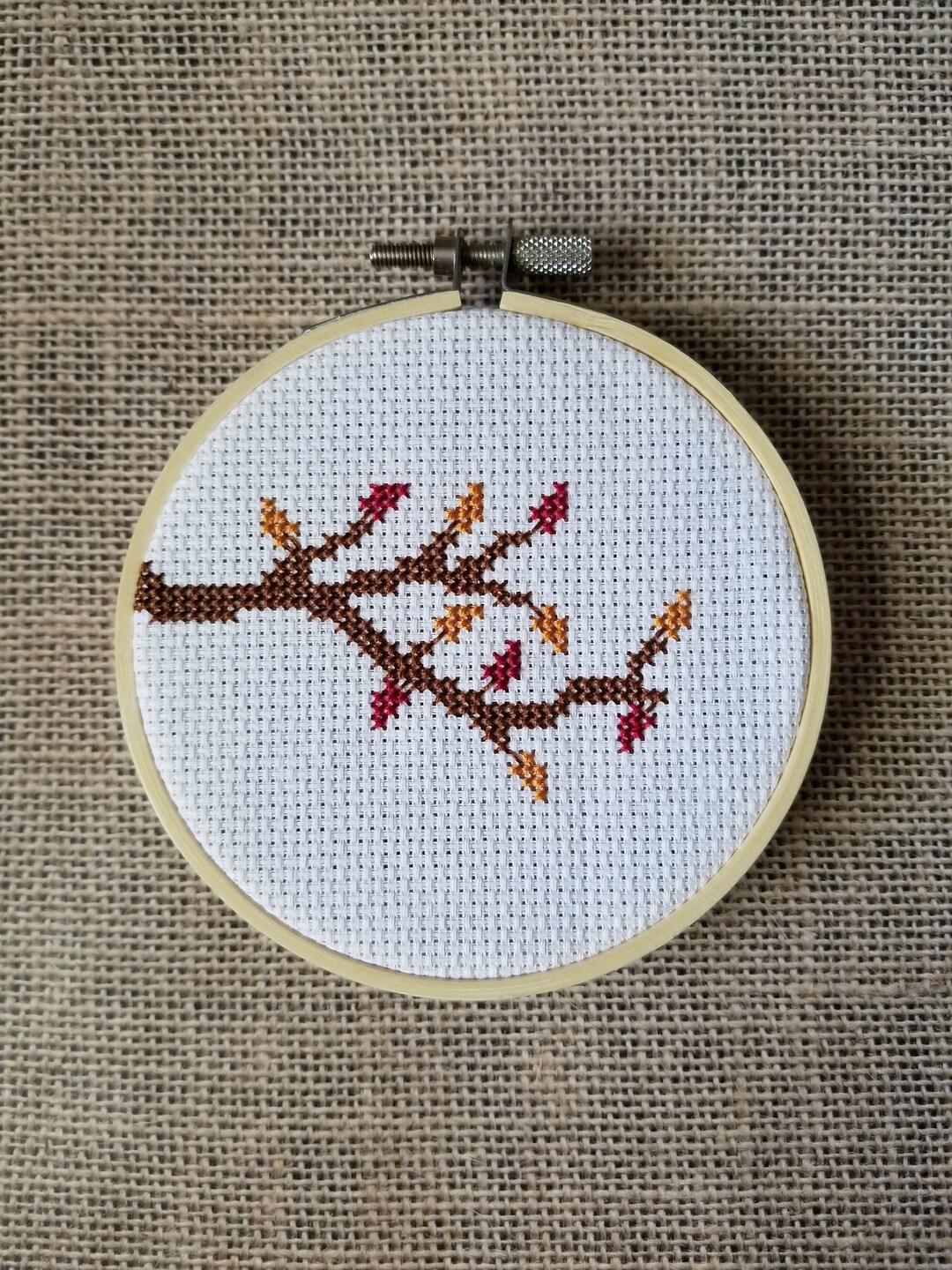 Counted Cross Stitch Fall Autumn Branch Pattern - PDF Download - Etsy