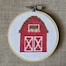 Counted Cross Stitch Red Barn Pattern - PDF Download - Etsy