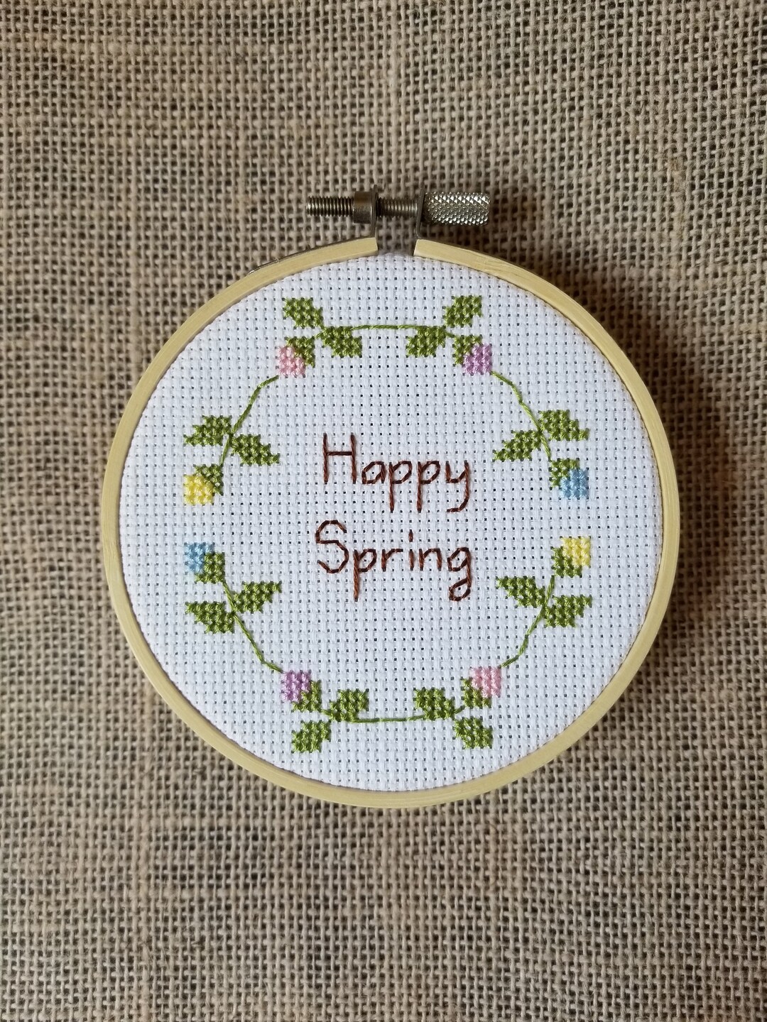 Counted Cross Stitch Happy Spring Blooming Vine Pattern - PDF Download ...