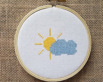 Small Sun Cross Stitch Pattern - Etsy