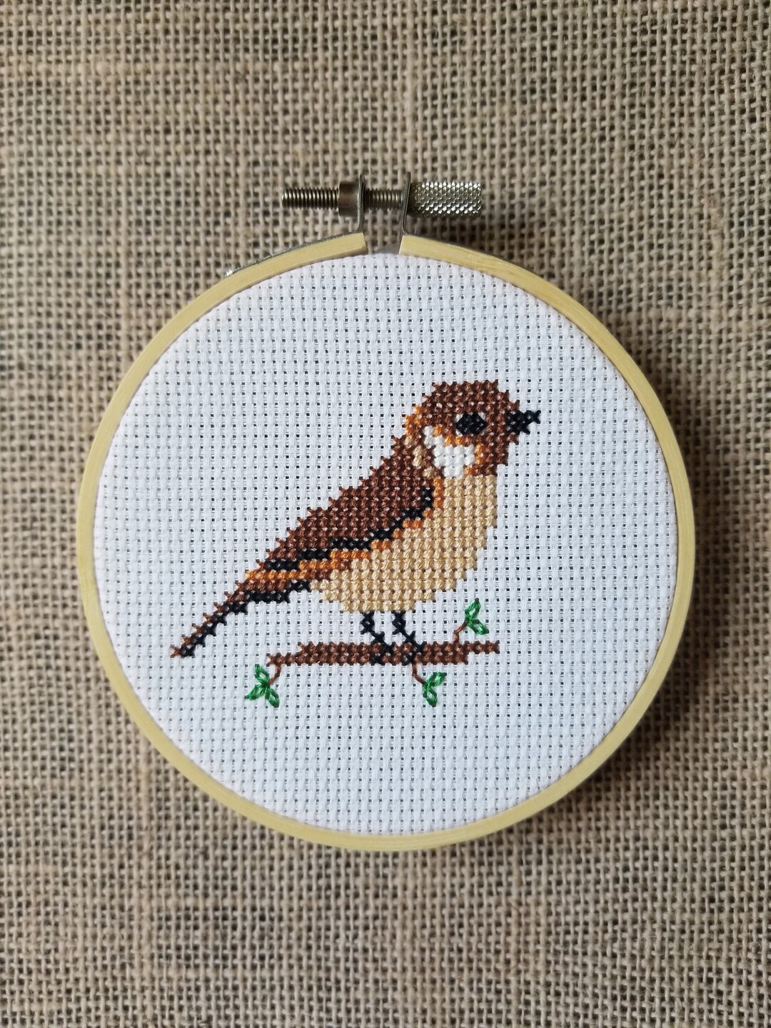 Counted Cross Stitch Sparrow Pattern - PDF Download - Etsy