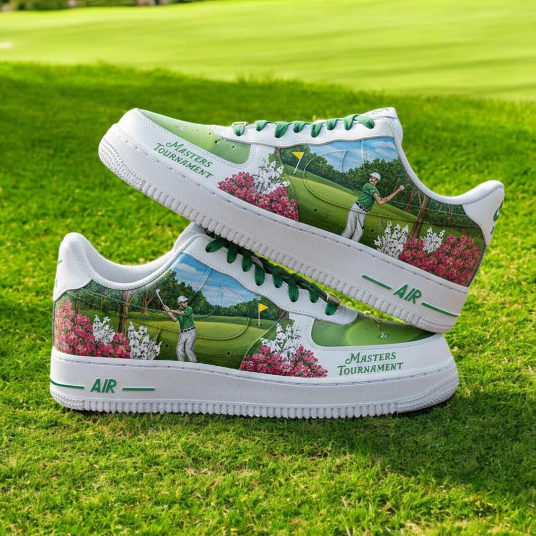 Custom Augusta Golf Masters Air Force 1 Shoes, Hand Painted Golf ...