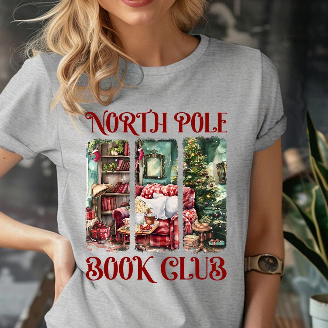North Pole Book Club PNG, Christmas Png, Christmas Book Lover Png ...