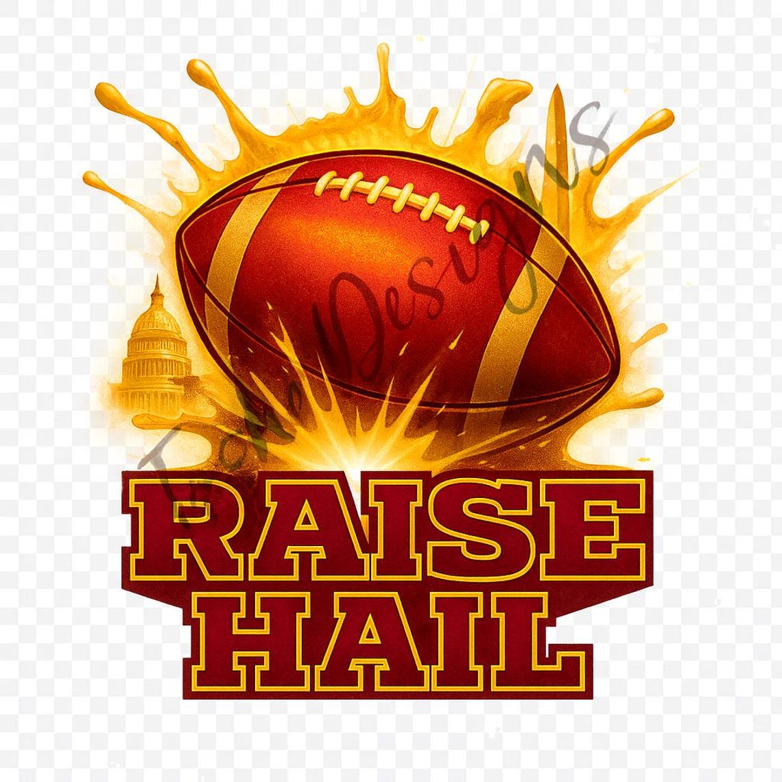 Raise Hail Football Design - Etsy